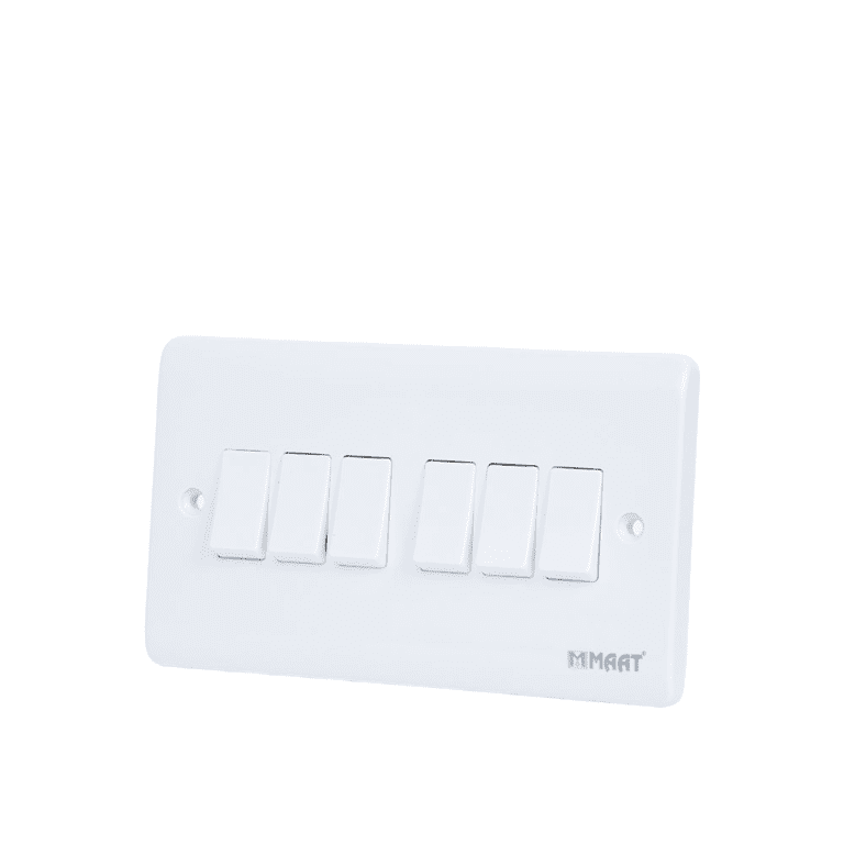 6 Gang 1 way Plate Switch - MAAT