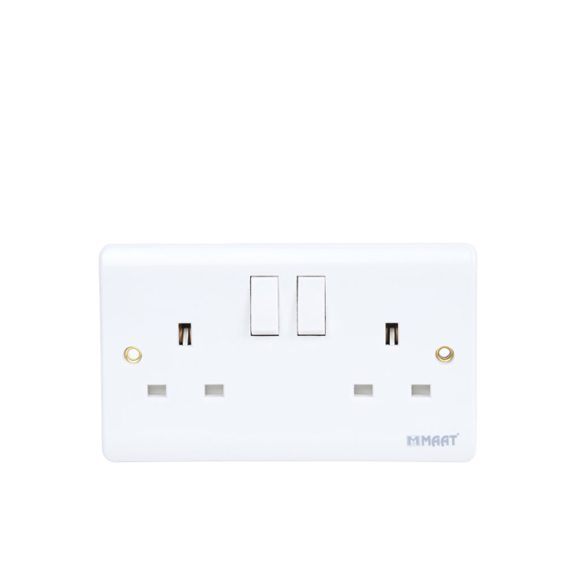 1 Gang Double Switched Socket - MAAT