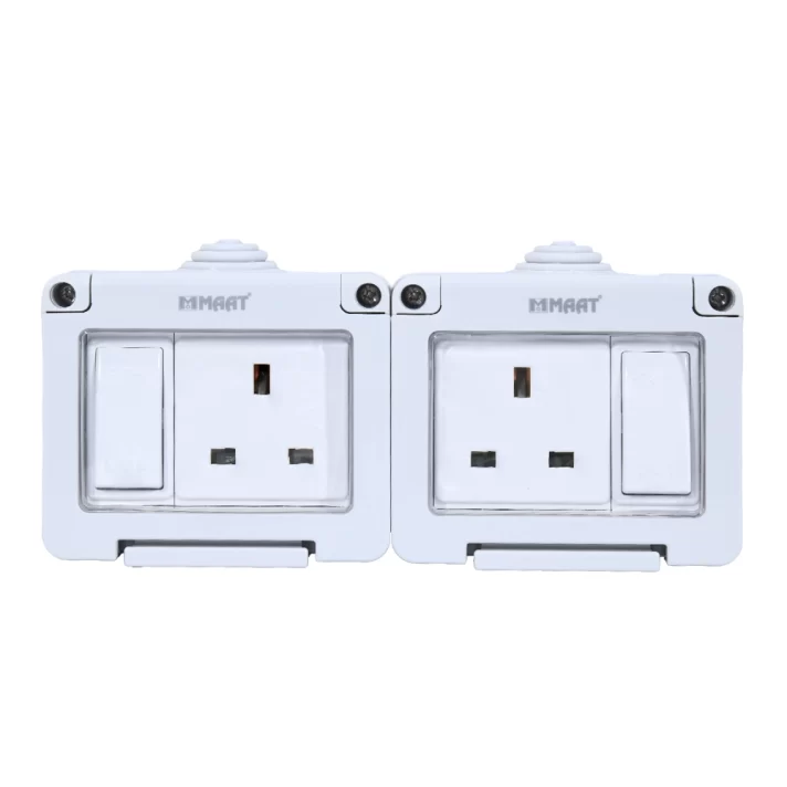 2 Gang Waterproof Switched Socket 13A IP55 - Sockets | MET